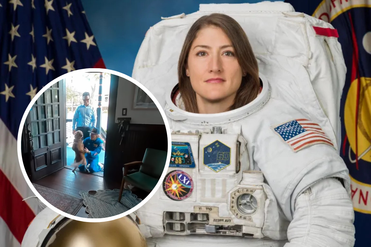 Astronautti palasi avaruudesta – koira varasti huomion